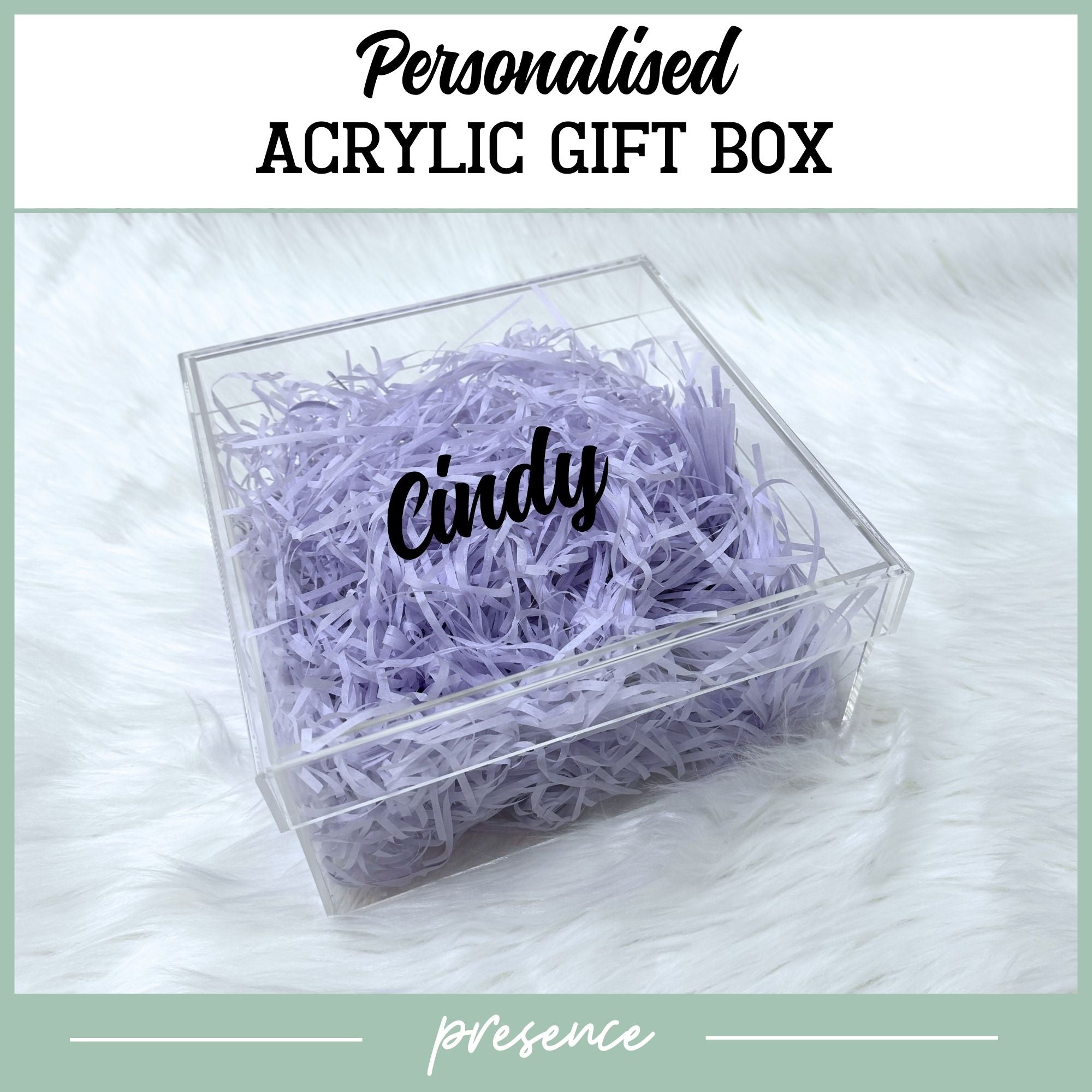 Personalised Acrylic Gift Box – presence.sg
